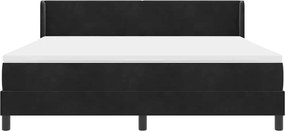 Postel s boxspringem s čelo Černý 200 x 180 cm samet 3341482