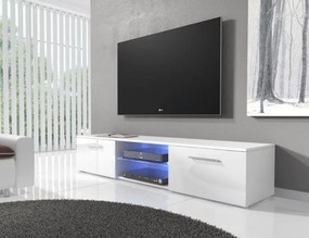 Casarredo - Komfort nábytek Televizní stolek RTV 03 s LED bílá/bílá lesk