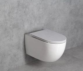Bruckner FULDA závěsná WC mísa, Vortex Rimless, bílá