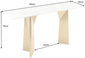 Designová konzole Napayshni 140 cm bílá
