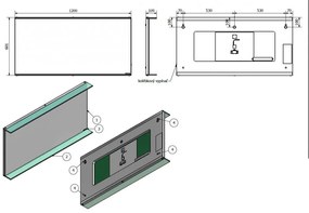 HOPA Zrcadlo s LED osvětlením OSLAVA Rozměr A - 60 cm, Rozměr B - 3 cm, Rozměr C - 80 cm ZROSLA8060