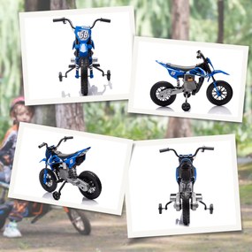 Dětská elektrická motorka AIYAPLAY, 12V dětský bicykl s hudbou, dětské vozidlo s odnímatelnými stabilizátory, 2,4-5 km/h, pro děti od 3 do 6 let, max…