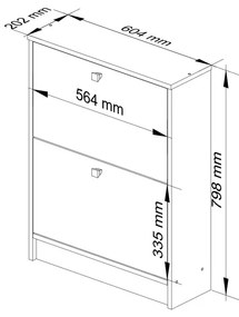 Botník Loroso hnědý/bílý