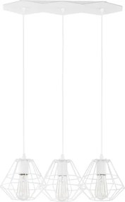Lustr na lanku DIAMOND 3xE27/60W/230V bílá