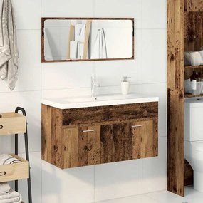 3dílná koupelnová sestava old wood kompozitní dřevo 3328911