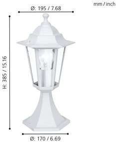EGLO 22466 - Venkovní lampa LATERNA 5 1xE27/60W