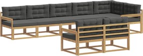 Venkovní pohovková souprava 6 ks Bílá a antracitová Polyester 3386611