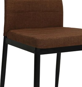 Jídelní židle 2 ks hnědé textil 246183