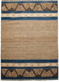 Diamond Carpets India, Ručně vázaný kusový koberec Agra Palace DE 2283 Natural Mix, 240x300, modrá, chodba / předsíň