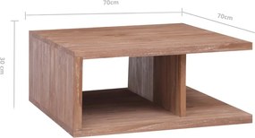 vidaXL Konferenční stolek 70 x 70 x 30 cm masivní teakové dřevo [287898]