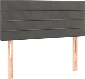Box spring postel s matrací tmavě šedá 80 x 200 cm samet 3141330