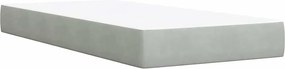 Box spring postel s matrací světle šedá 80 x 200 cm samet 3287602