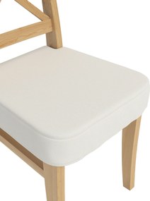 Sedák na židli IKEA Ingolf barva krémová látka pletený vzor