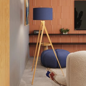 Sollux Lighting Stojací lampa NATT tmavě modrá