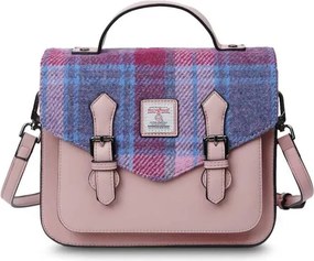 Kabelka The Medium Calton Satchel Pink and Blue Tartan - Islander