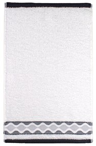 SMOOTH WAVES ručník 30 x 50 cm, bílá