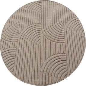 Ayyildiz, Kusový koberec Helix 2201 beige kruh, 80x80, béžová, chodba / předsíň