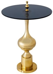 Odkládací stolek AMON Dekorhome Černá / zlatá