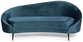 Třímístná pohovka seraphin 183 cm samet modrá MUZZA