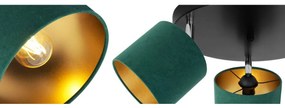 Stropní svítidlo MEDIOLAN, 3x textilní stínítko (výběr z 10 barev), (výběr ze 2 barev konstrukce - možnost polohování), G