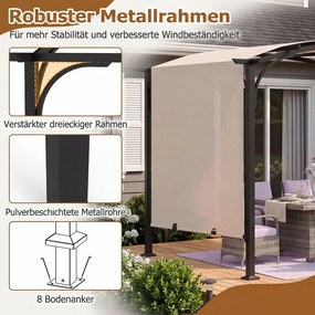 Costway Pergolový altán s nastavitelnou posuvnou střechou zahradní – 3 × 2,4 m