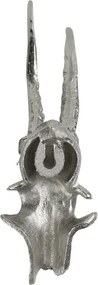 Stříbrný nástěnný kovový věšák rohy srnce - 9*11*34cm