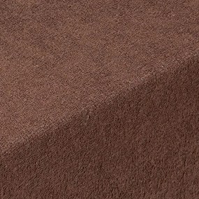 Napínací prostěradlo froté EXCLUSIVE tmavě hnědé 90 x 200 cm