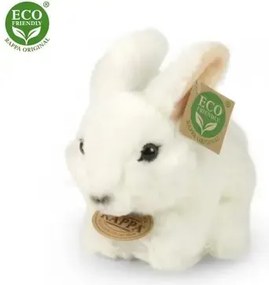 RAPPA Plyšový králík bílý 16 cm / ECO-FRIENDLY / od 0 měsíců