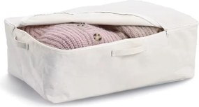 Zeller Present Úložný textilní box se zipem na uložení textilu CREAM, 60 × 39 × 18 cm