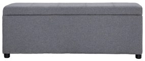 Lavice s úložným prostorem 116 cm světle šedá polyester 281317