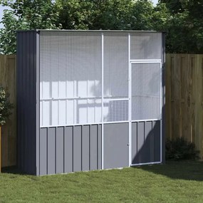 vidaXL Ptačí klec 215 x 78 x 200 cm pozinkovaná ocel [172345] Barva: antracitová