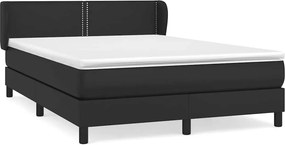 Box spring postel s matrací černá 140 x 190 cm umělá kůže 3127247