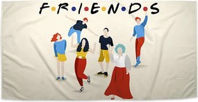 Sablio Ručník Seriál přátelé FRIENDS Postavy - 50x100 cm