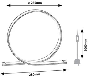 Rabalux 74210 - LED Stolní lampa AZULA LED/5W/230V 4000K černá