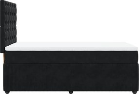 Box spring postel s matrací černá 90x190 cm samet 3292228