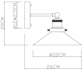 Globo 15053W - Nástěnné svítidlo LENIUS 1xE27/60W/230V