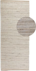 Hanse Home, Běhoun Handloom 105962 Dhaka Grey Brown, 80x200, béžová, chodba / předsíň