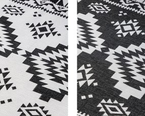 ELLE Decoration, Kusový koberec Gemini 106019 Black z kolekce Elle – na ven i na doma, 80x150, černobílá, chodba / předsíň