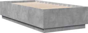 Rám postele betonově šedý 100 x 200 cm kompozitní dřevo 3209719