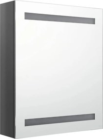 LED koupelnová skříňka se zrcadlem zářivě šedá 50 x 14 x 60 cm 326483
