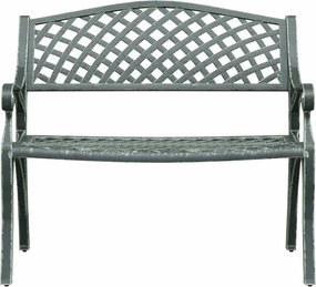 Zahradní lavice 102 cm litý hliník zelená 317745