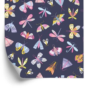 Tapeta Na Zeď Pro Děti S Barevnými Motýly Hmyzu Vliesová tapeta 53x1000