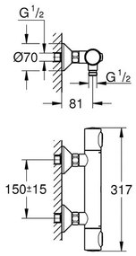 Grohe Precision Flow Termostatická sprchová baterie, chrom 34840000