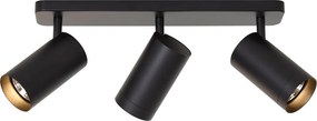 Moderní stropní svítidlo černé 3-světelné GU10 70mm - Jeana Luxe