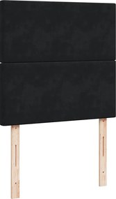 Box spring postel s matrací černá 90x190 cm samet 3292210
