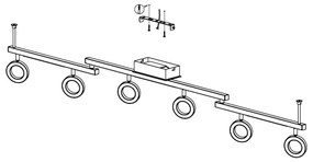 Eglo 96183 - Bodové svítidlo CARDILLIO 1 6xLED/3,2W + 3xLED/3,3/230V