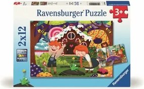Ravensburger Puzzle: Kouzelný svět pohádek / 2x12 dílků / od 3 let