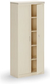 Kancelářská skříň ARRISTO LUX, 800 x 400 x 1836 mm, bříza
