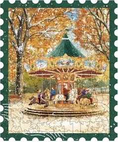 ROBOTIME Puzzle Dřevěné puzzle Podzimní kolotoč / 200 dílků / od 14 le