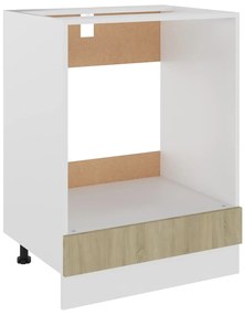 Skříňka na troubu dub sonoma 60 x 46 x 81,5 cm dřevotříska - Default Title